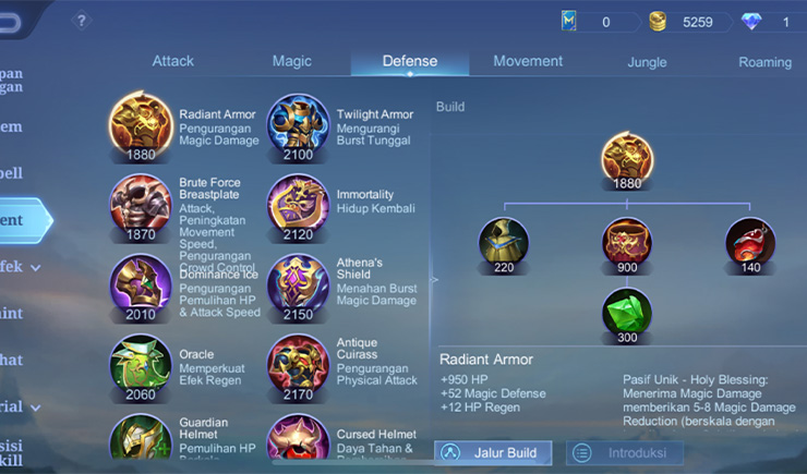 5 Rekomendasi Item Defense Mobile Legends Paling Sering Dipakai Pro ...