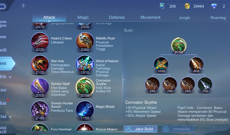 Build Item Claude Versi Goldlaner ONIC PH, Kelra - KINCIR.com